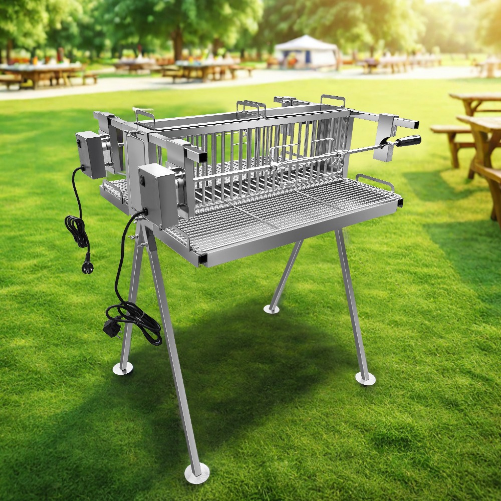 Seitenhitze Grill Spiessgrill 70 Edelstahl mit Grillmotor | Spiess-grill.de