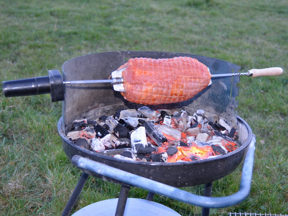 Drehspieß Set Edelstahl mit Motor | Spiess-grill.de